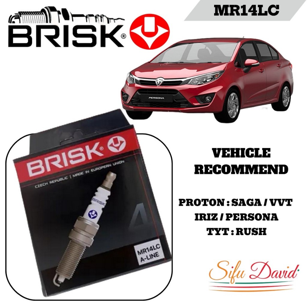 BRISK SILVER RACING SAGA VVT IRIZ PERSONA RUSH MR14LC SPARK PLUG SET OF ...