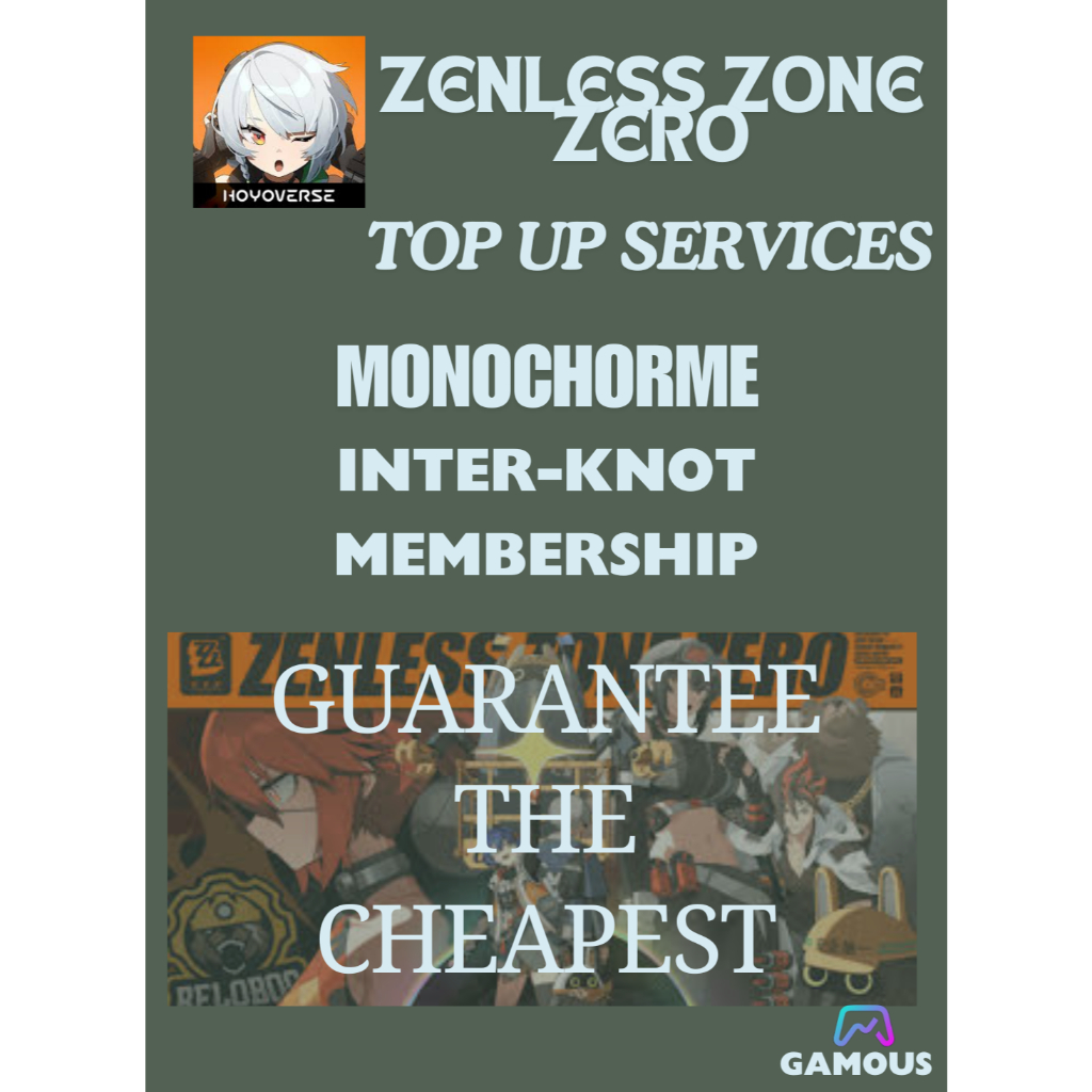 (THE LOWEST YOU CAN FIND) ZENLESS ZONE ZERO TOP UP SERVICES | Shopee ...