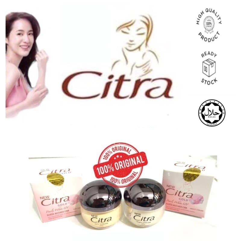CITRA GOLD PEARLY WHITE UV DAY&NIGHT CREAM-Siang Malam Beauty Krim ...