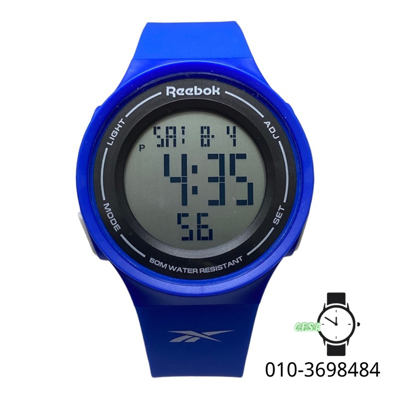 Reebok Digital Sport Blue Pu Rubber Strap Men Watch RV-GEN-U9-PLPL-WB ...