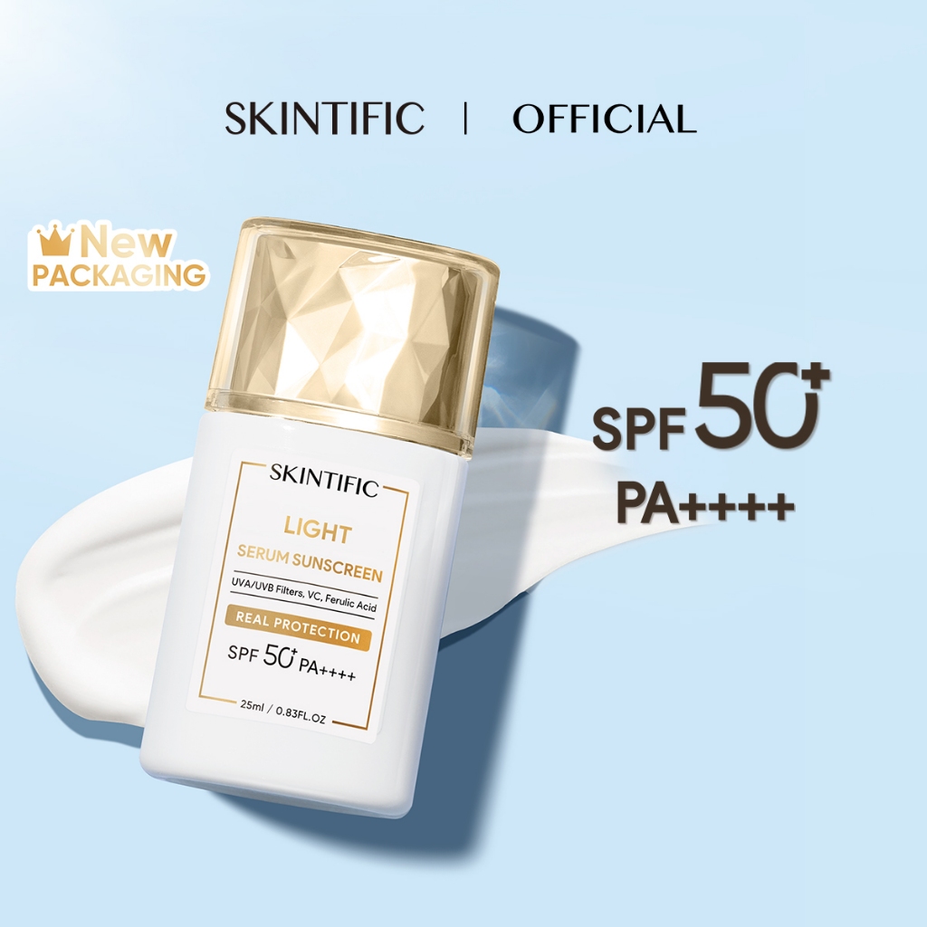 SKINTIFIC Sunscreen Light Serum SPF50 PA++++ 25ml Skincare Sunscreen ...