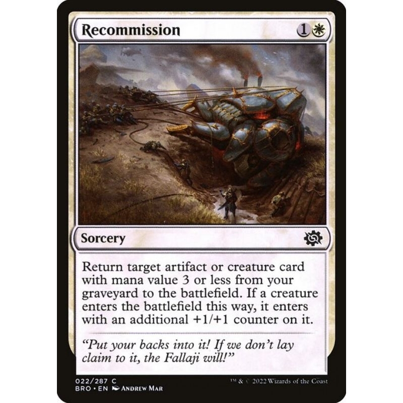 Magic the Gathering - Recommission (BRO) | Shopee Malaysia