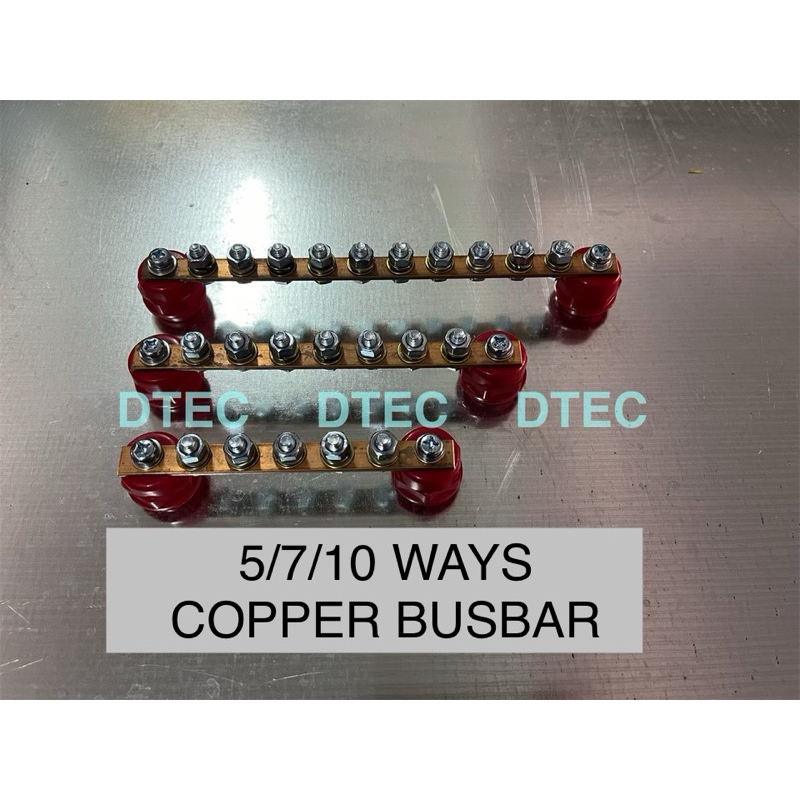 Copper Busbar / Copper Earth Bar / Hard Copper / Tembaga 5way / 7way ...