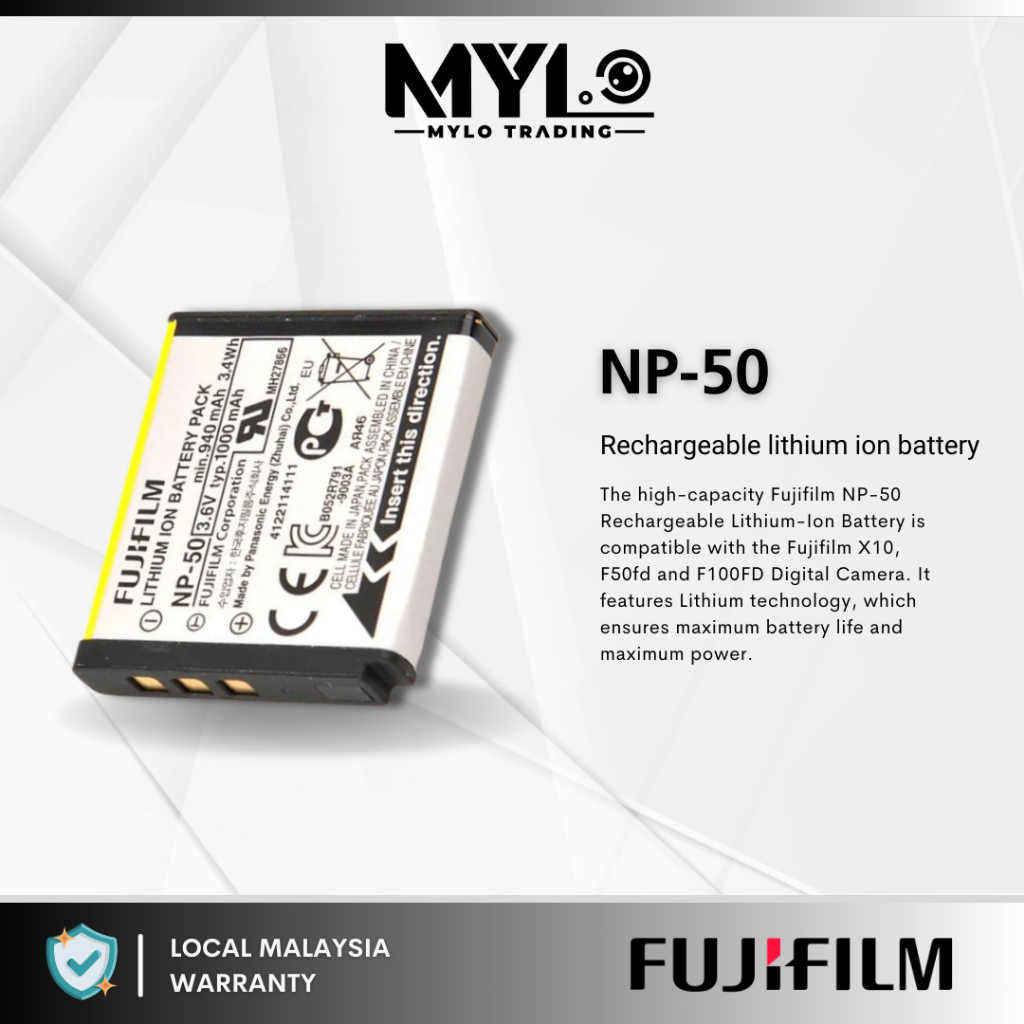 FUJIFILM Rechargeable battery Li-ion battery NP-95 / NP-45S / NP-50 ...