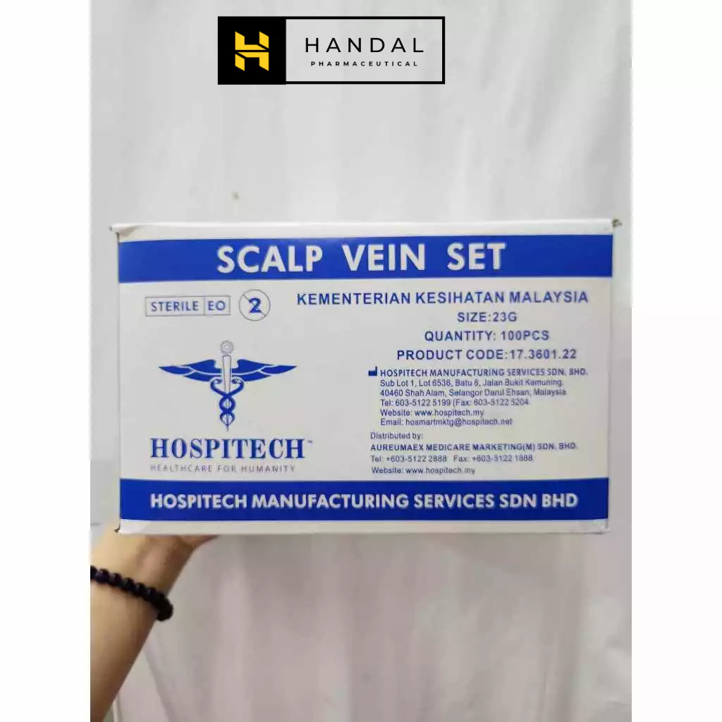 [100PCS] Hospitech Scalp Vein Set Butterfly Needle For Rapid Venous ...