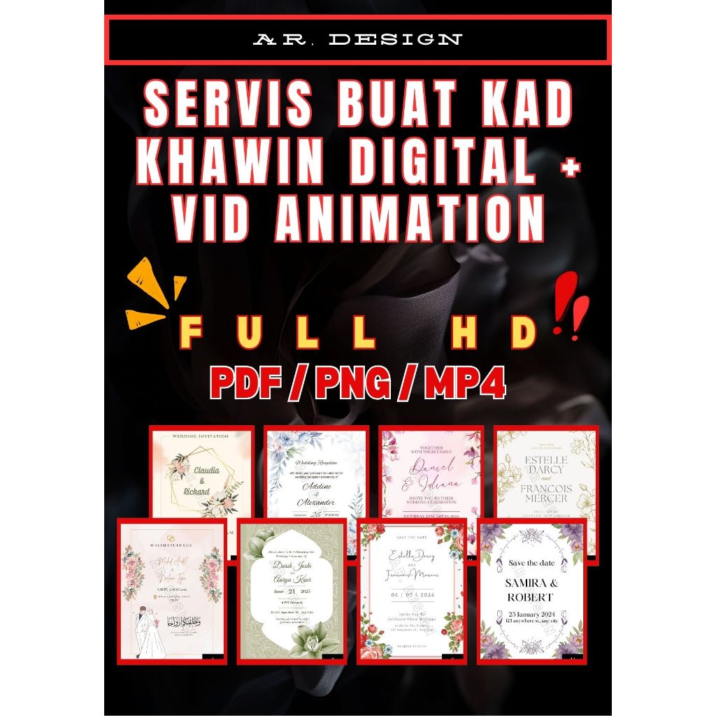 KAD KAHWIN | KAD KHAWIN DIGITAL DAN VIDEO | INVITATION CARD MP4 | KAD ...