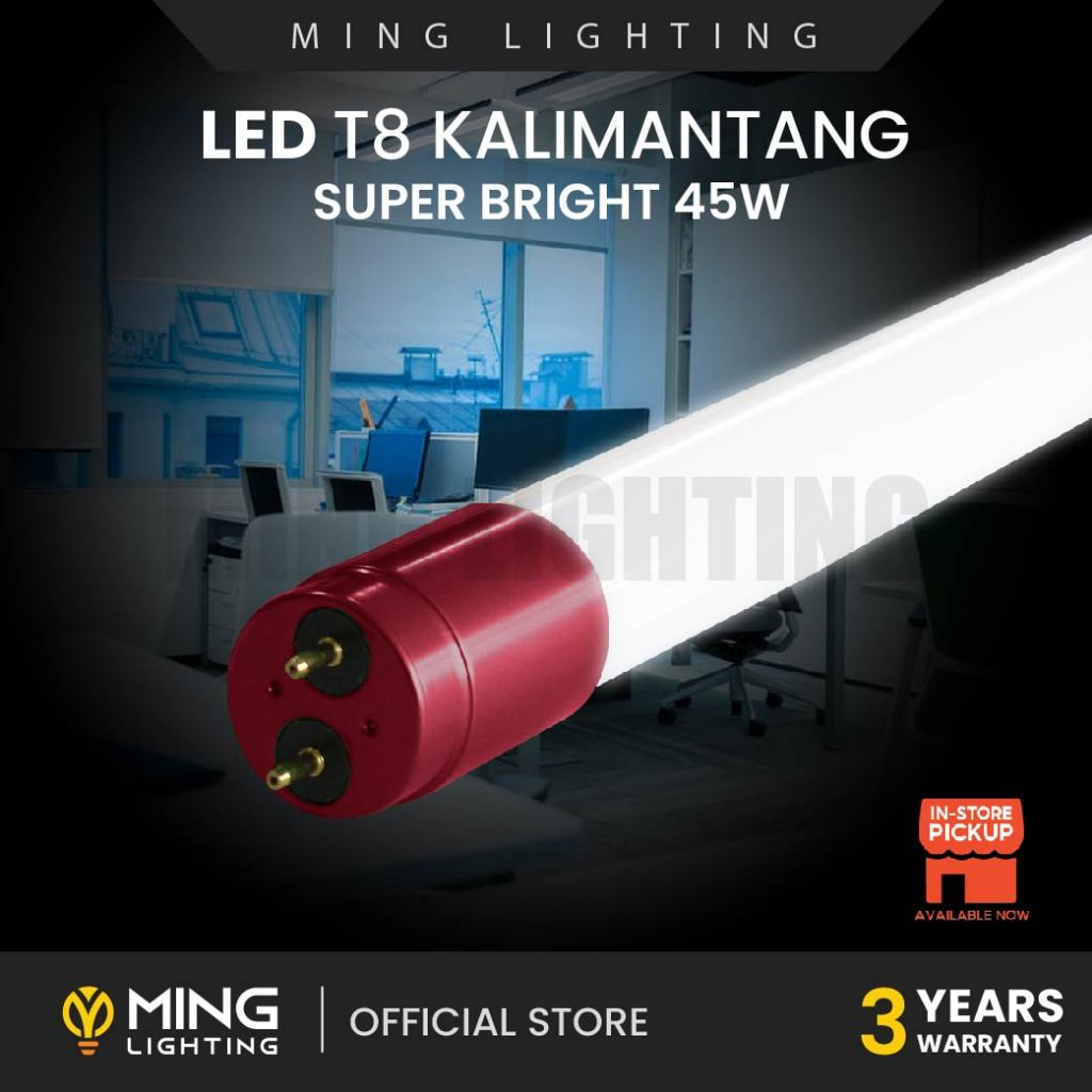 Ultra Bright LED T8 45W 4FT Light Tube Lampu Kalimantang Terang Mentol Dinding Siling Wall ...