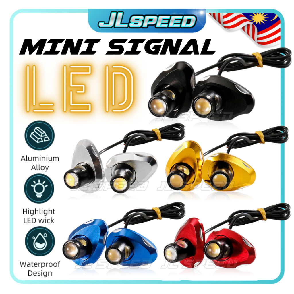 Universal LED Mini Signal Light Lampu Alloy Tampal Motosikal Motorcycle ...