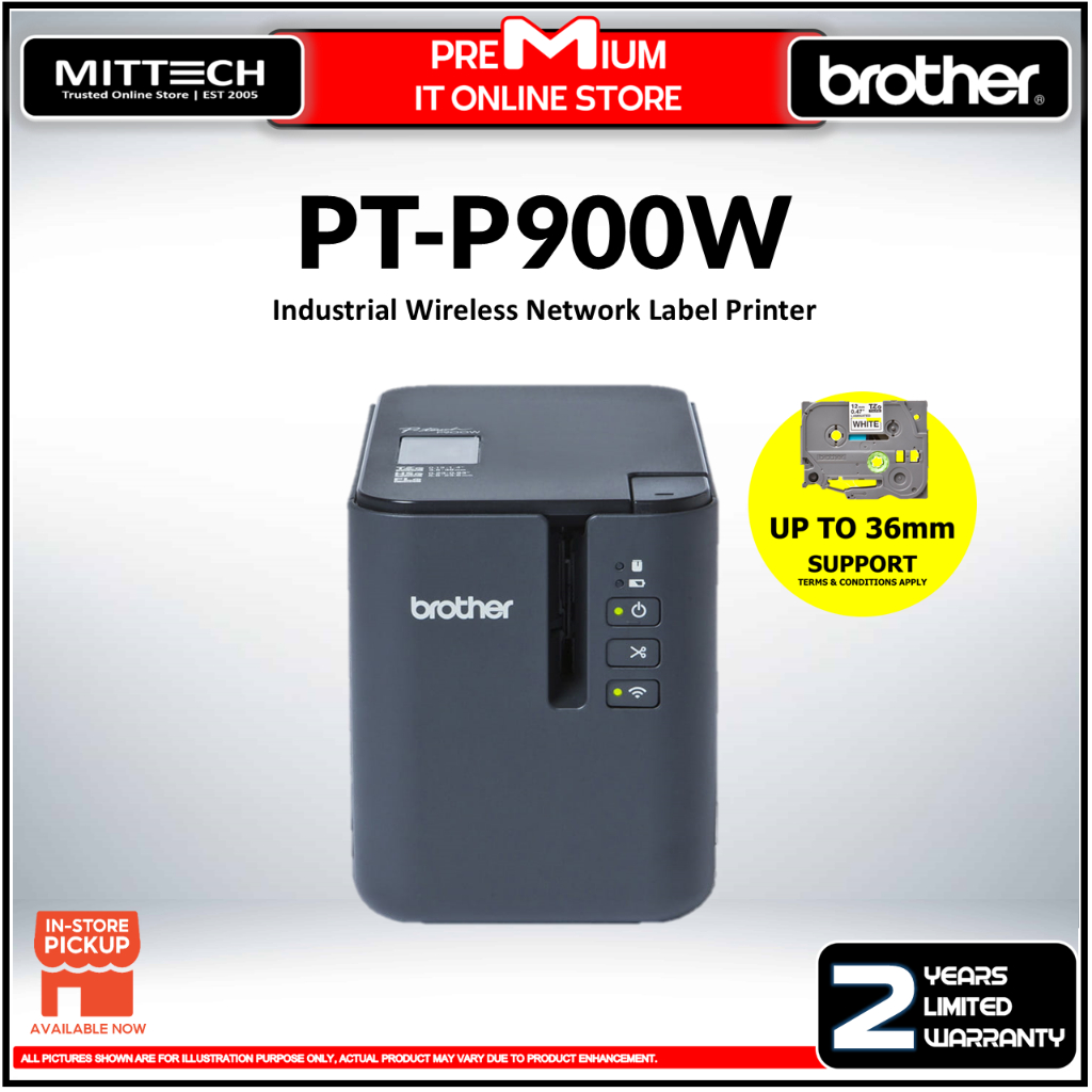 Brother Label Printer P-Touch PT-P900W USB Wired Wireless Label Maker ...