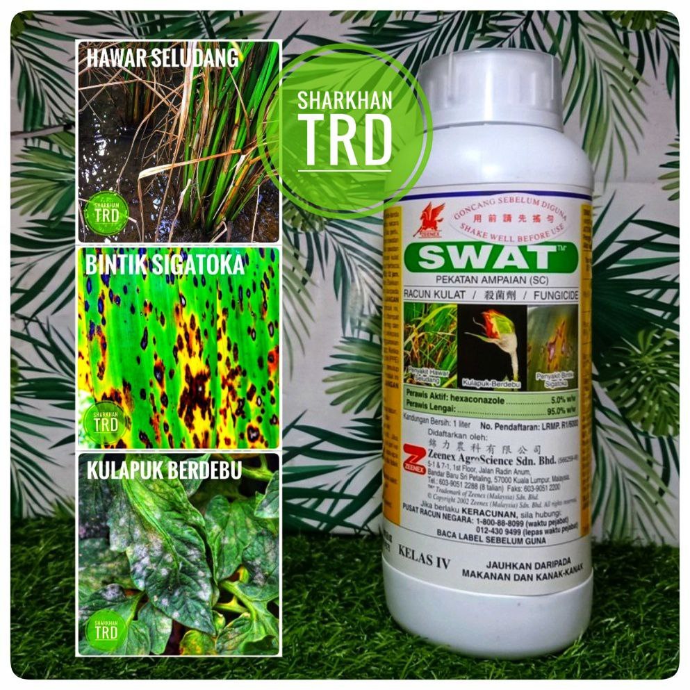 Botol 1 Liter SWAT SC Zeenex Racun Kulat Fungicide Tanaman Hexaconazole ...