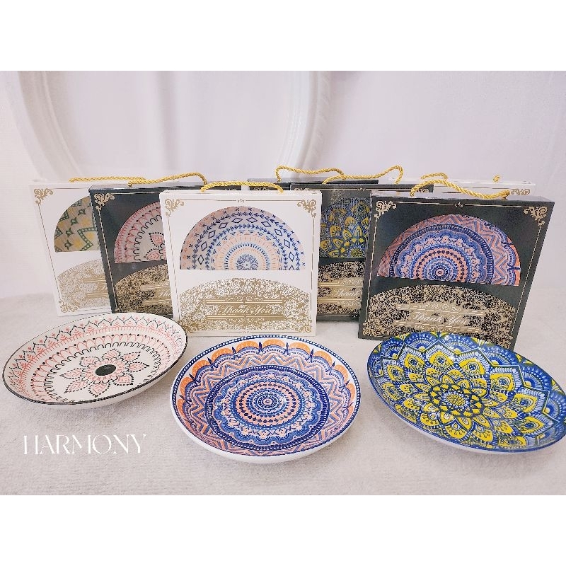 PREMIUM Bohemian Style Plate With Box Porcelain BowlCeramic plate ...