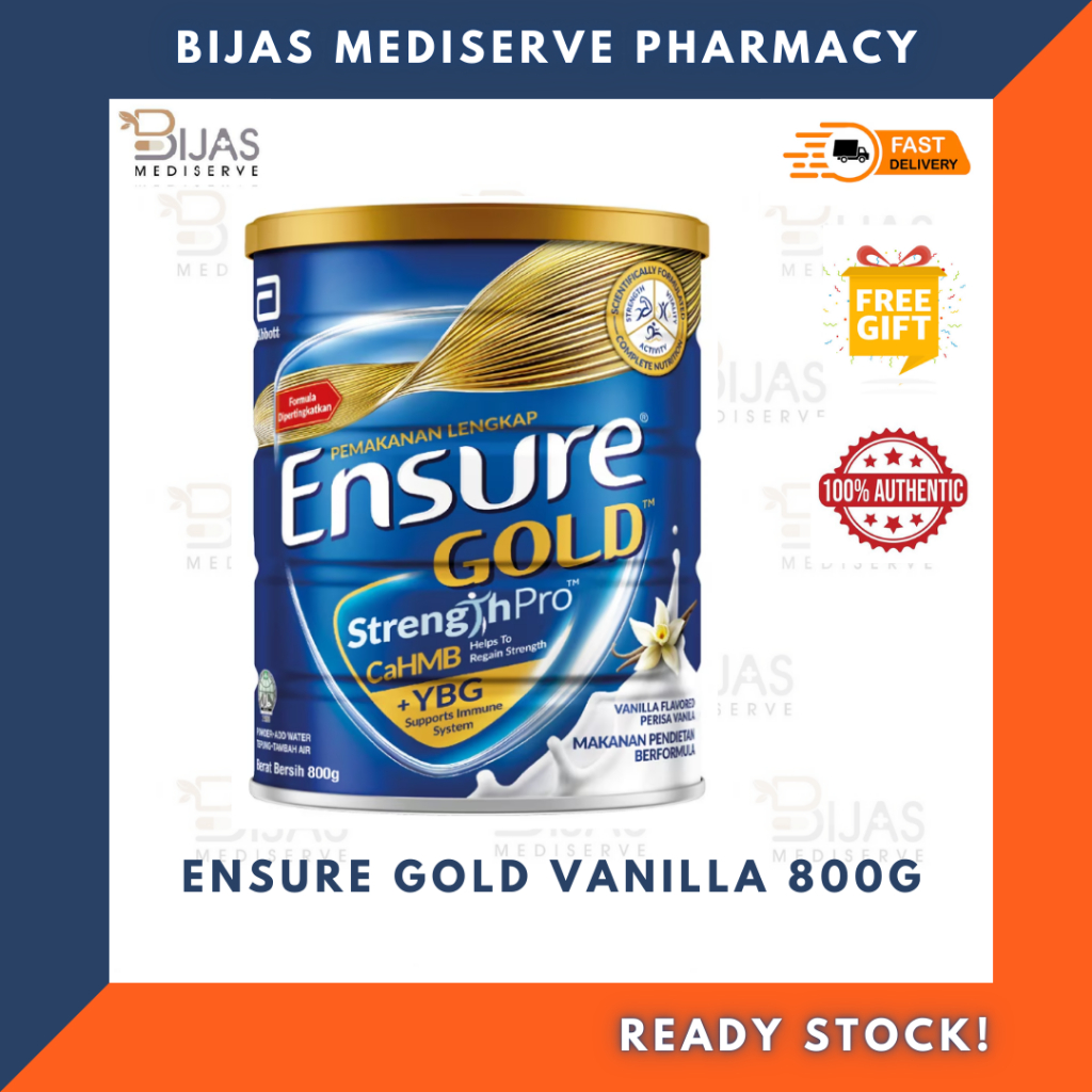 ENSURE GOLD 800GM (VANILLA / WHEAT / PLANT BASED / COFFEE) | Shopee ...