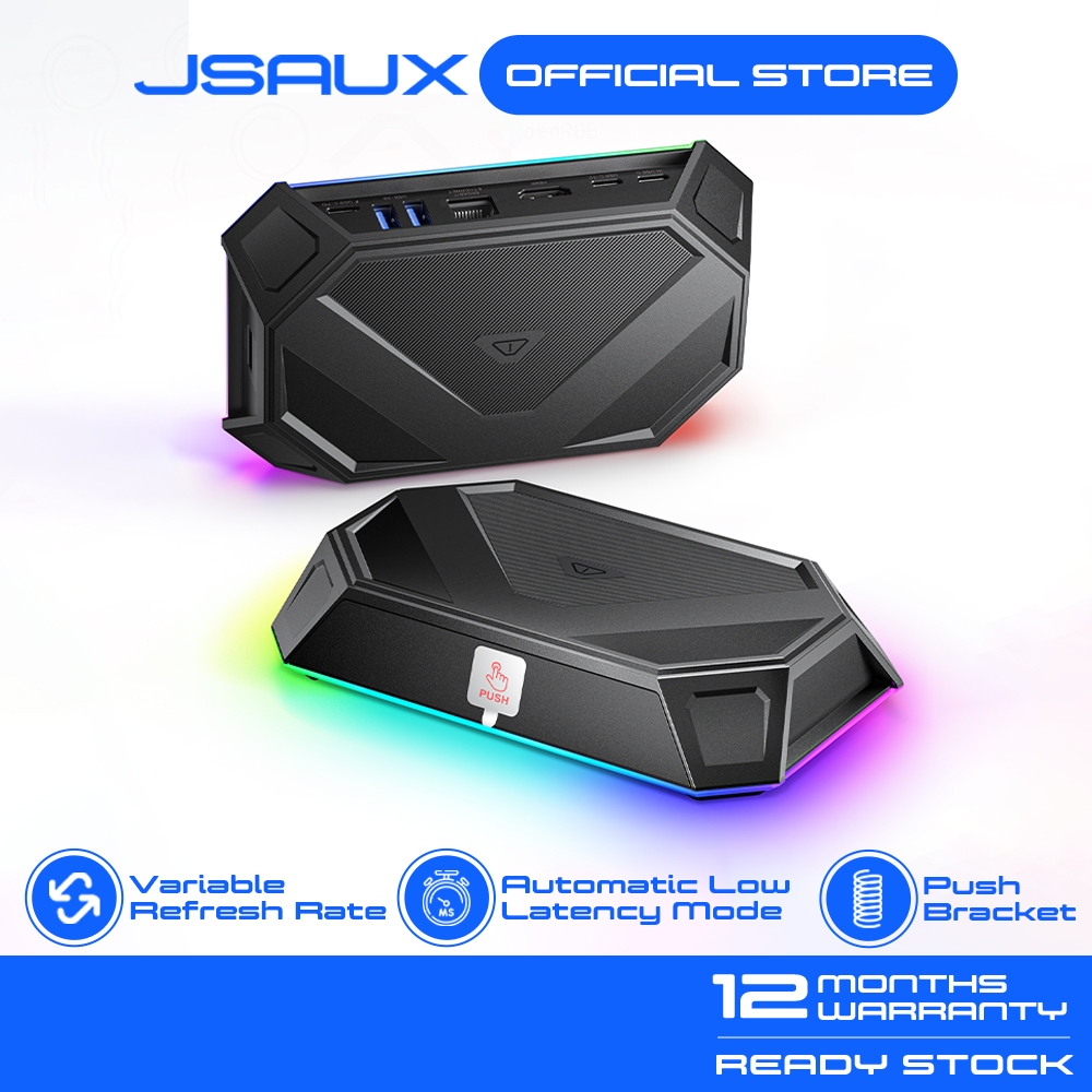 JSAUX HB0801 8-Port RGB Docking Station USB-C 8-in-1 Multifunction ...