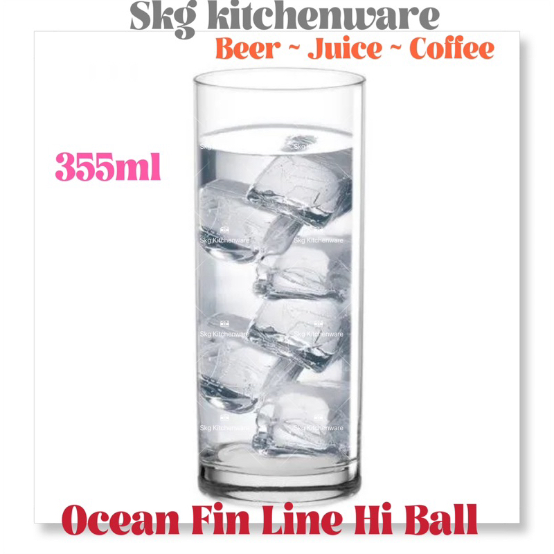 Ocean B01213/355ml Fin Line Series Long Drink Juice Tumbler Glass Gelas Air Kaca | Shopee Malaysia