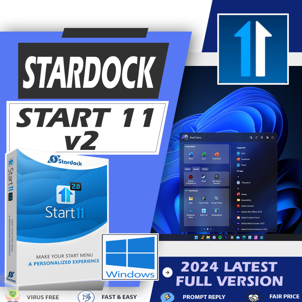 Stardock Start 11 v2 2024 Latest Full Version | Lifetime | Customize ...