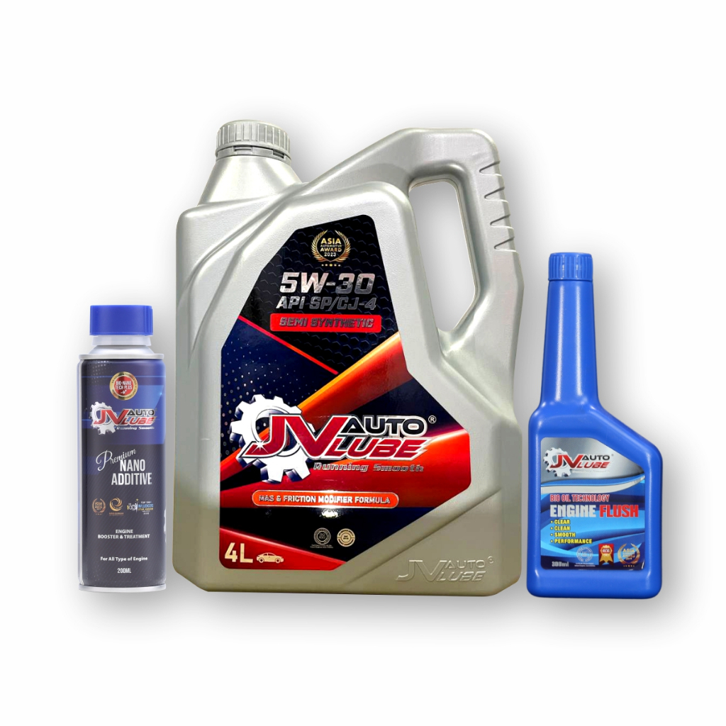 COMBO JV AUTO LUBE ENGINE OIL SEMI 5W-30 + ENGINE FLUSH + ENGINE ...