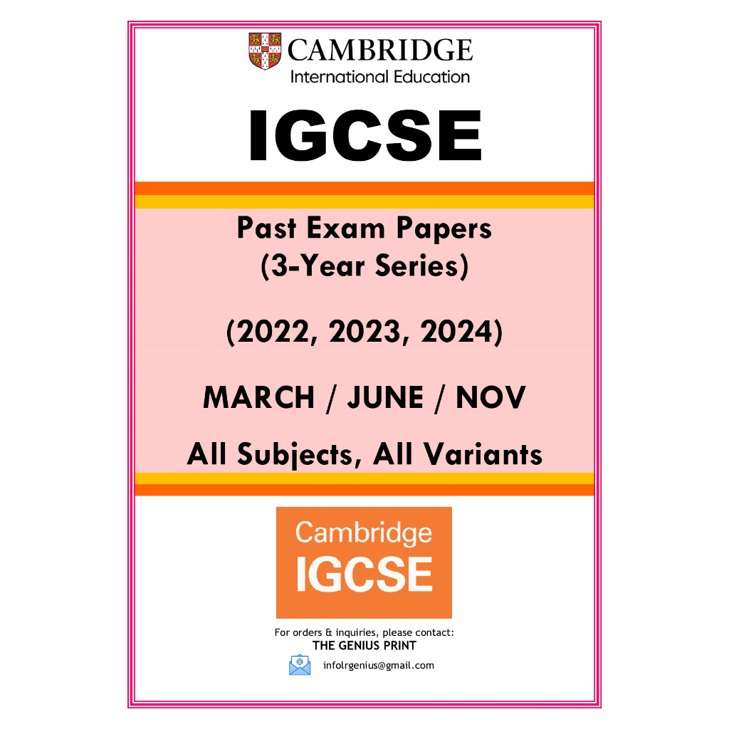 Cambridge IGCSE Past Exam Papers (Core & Extended) 3-Year Series (2022 ...