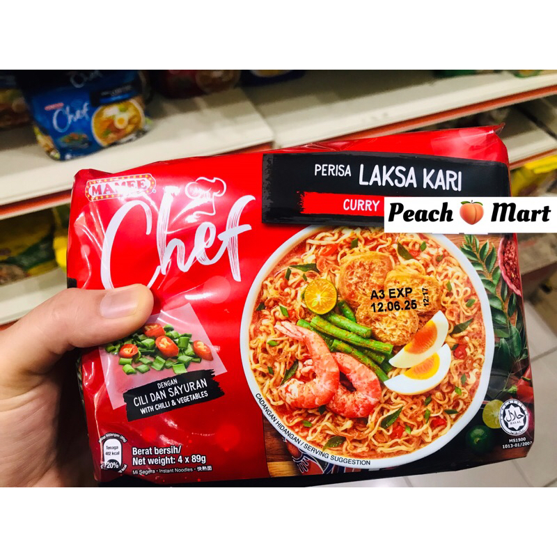Mamee Chef Perisa Laksa Curry Laksa Flavour 4x89gm Ready Stock | Shopee ...