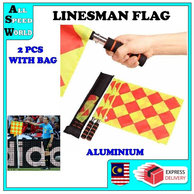 LINESMAN FLAG FOOTBALL SOCCER REFEREE JUDGE FLAG ALUMINUM 2 PCS 1 PAIR ...
