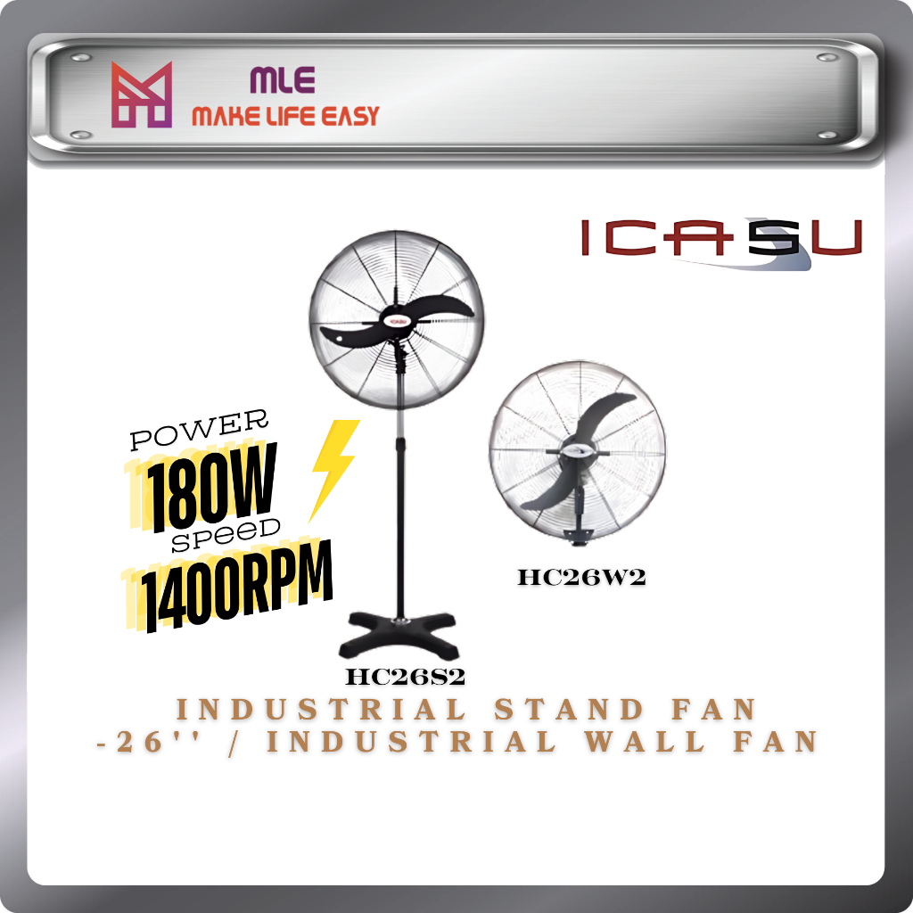 ''ICASU'' INDUSTRIAL STAND FAN -26'' / INDUSTRIAL WALL FAN -26 ...