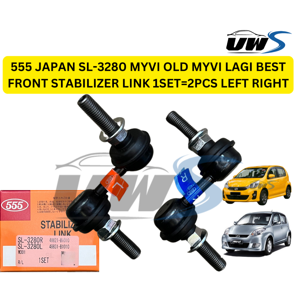 555 JAPAN SL-3280 MYVI OLD MYVI LAGI BEST FRONT STABILIZER LINK 1SET ...
