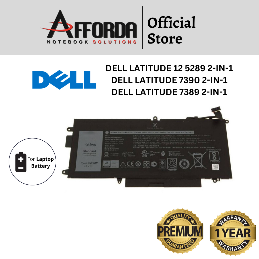 DELL LATITUDE 12 5289 2-IN-1 7390 2-IN-1 7389 2-IN-1 For Part No K5XWW ...