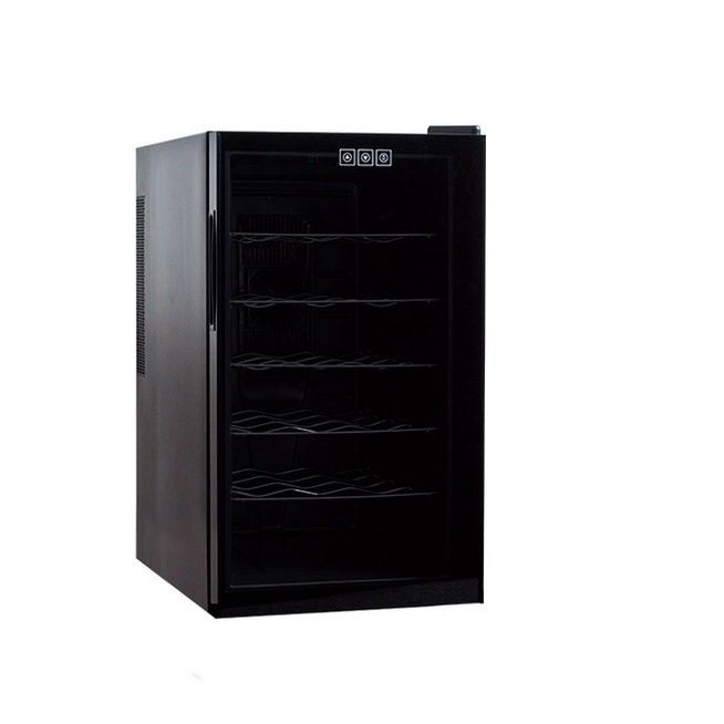 Grubel Wine Chiller 18 Bordeaux Glass Door Bottles - Black GWC-TP18BK ...