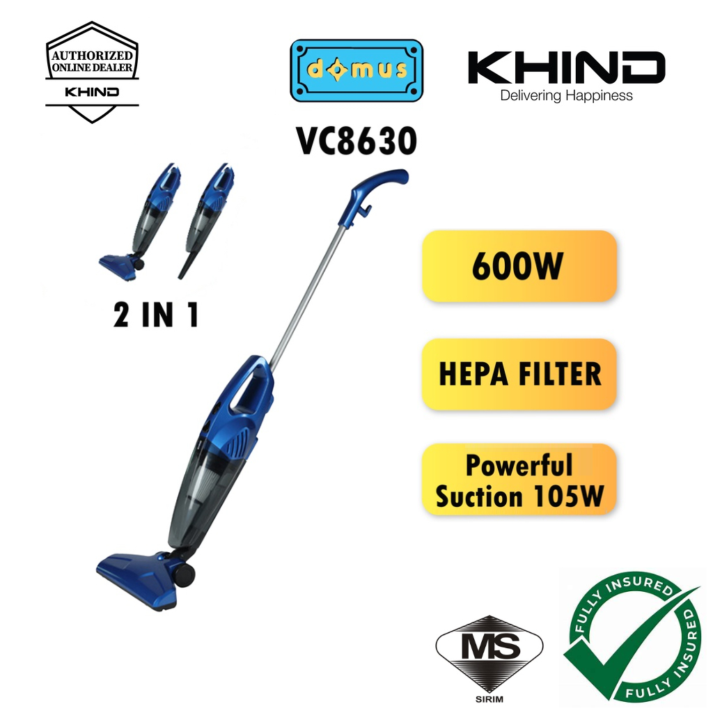 Khind Wired Stick Vacuum Cleaner Handheld Vaccum 2 In 1 Vacum Bagless ...