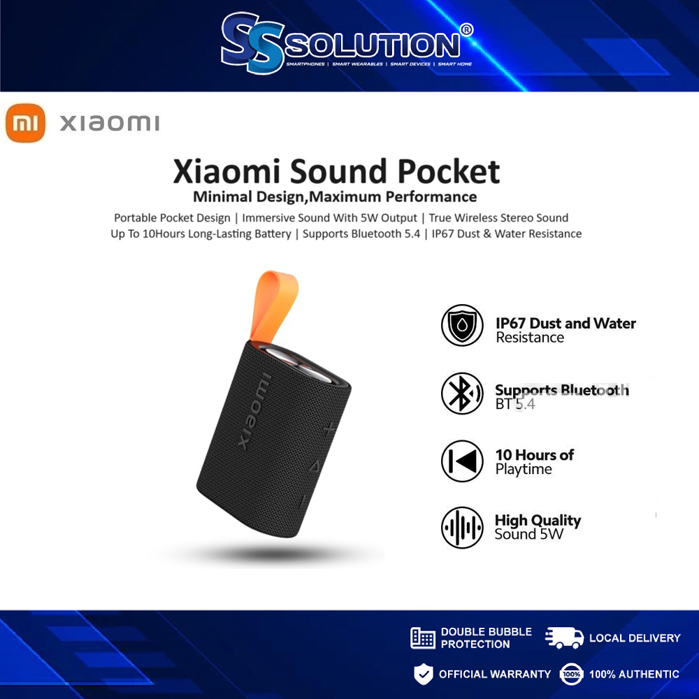 Xiaomi Sound Pocket 5W I True wireless stereo sound I Up to 10 hours ...