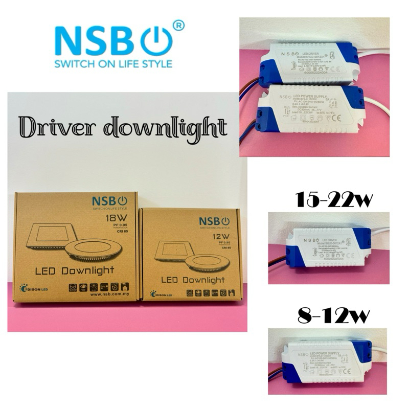 Nsb led Downlight Edison Downlight driver transformer | Shopee Malaysia