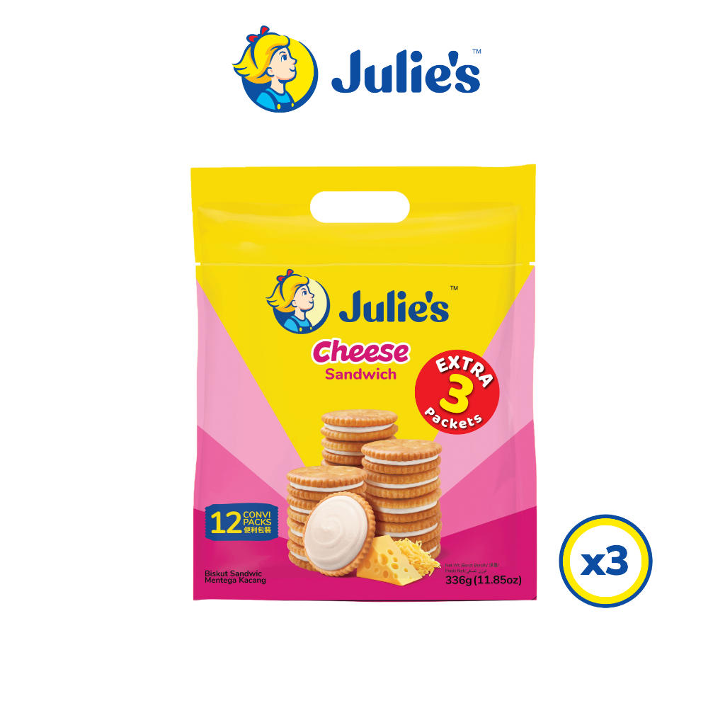 Julie's Cheese Sandwich (336g x 3 Packs) | Shopee Malaysia