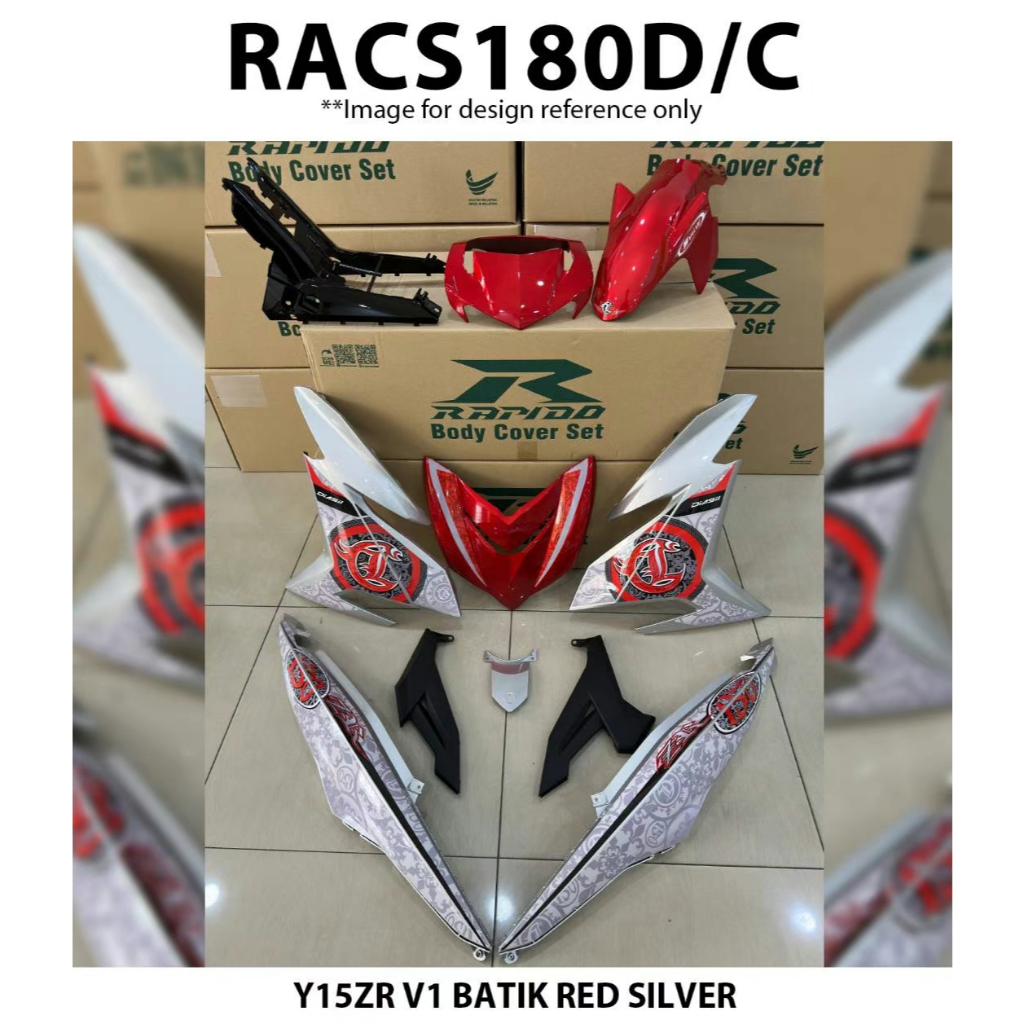 Cover Set Rapido Yamaha Y15ZR V1 V2 Batik Edition Red Blue Motor Body ...