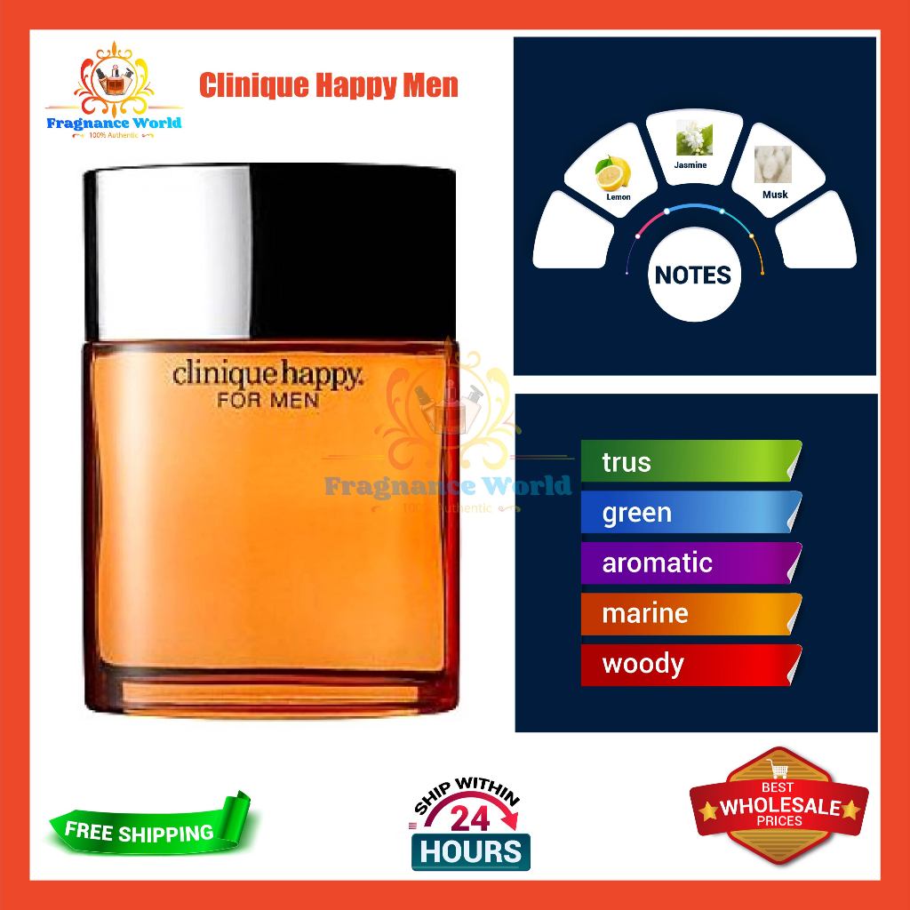🌷💯⭐️Authentic Klinik Happy EDP 100ml Perfume For Men (Post Within 24H ...