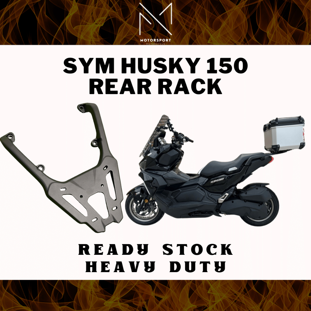 SYM HUSKY 150 Rear Mono Rack ADV 150 Monorack Motorcycle Top Box ...