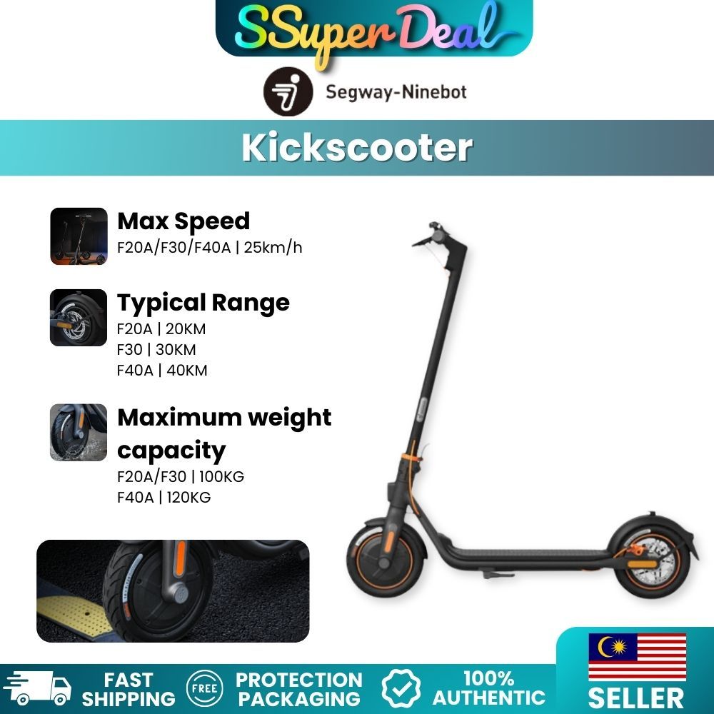 [Global] Segway-Ninebot Kickscooter F20 / F30 / F40A | 25KM Top Speed ...
