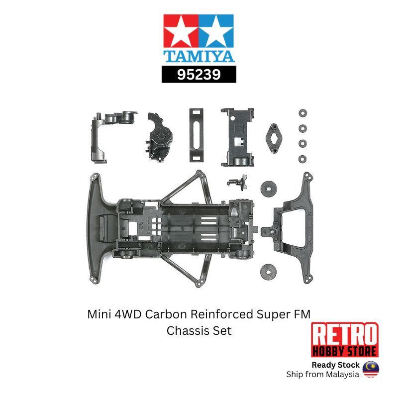 Tamiya 95239 ★ Mini 4WD SFM Carbon Reinforced Super FM Chassis Set Front Motor CFM for B Max ...
