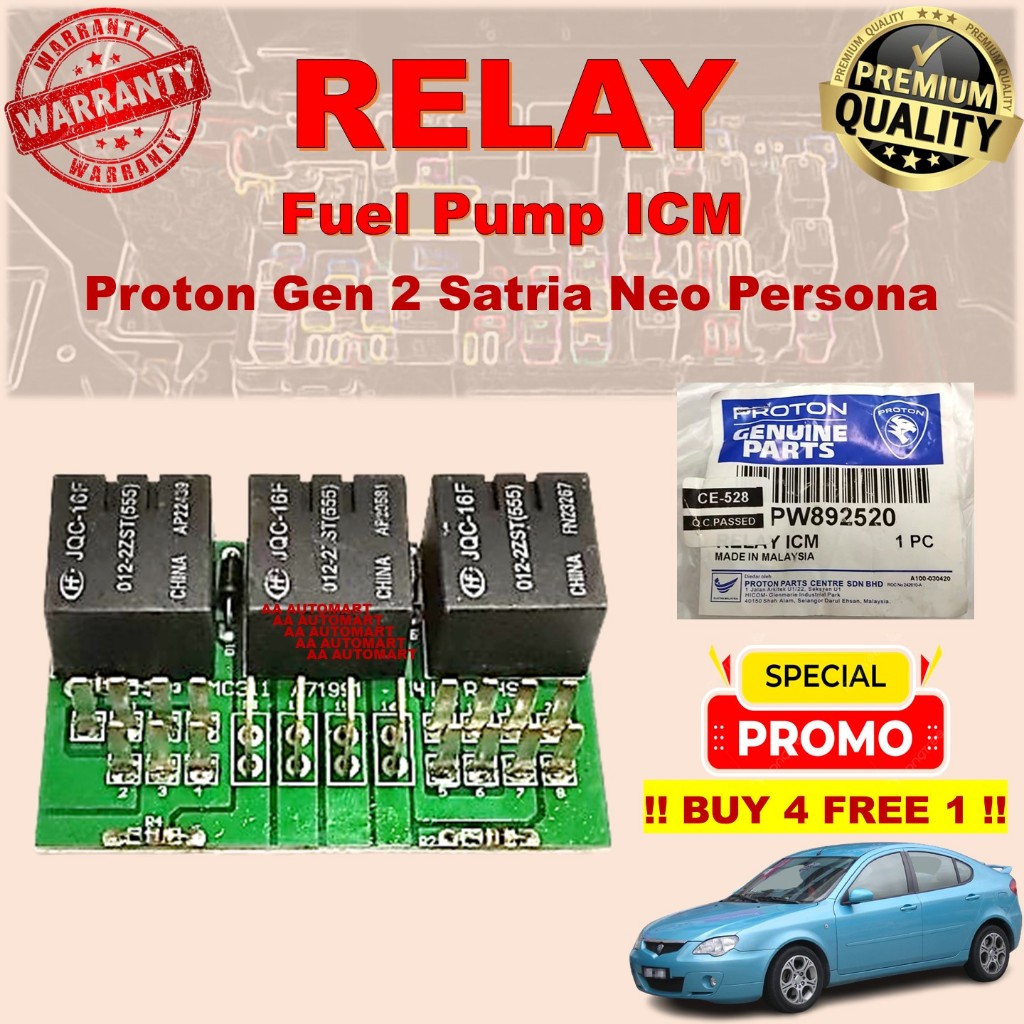 ORIGINAL Proton Gen2 Satria Neo Genuine Fuel Pump Relay / ICM (ignition ...