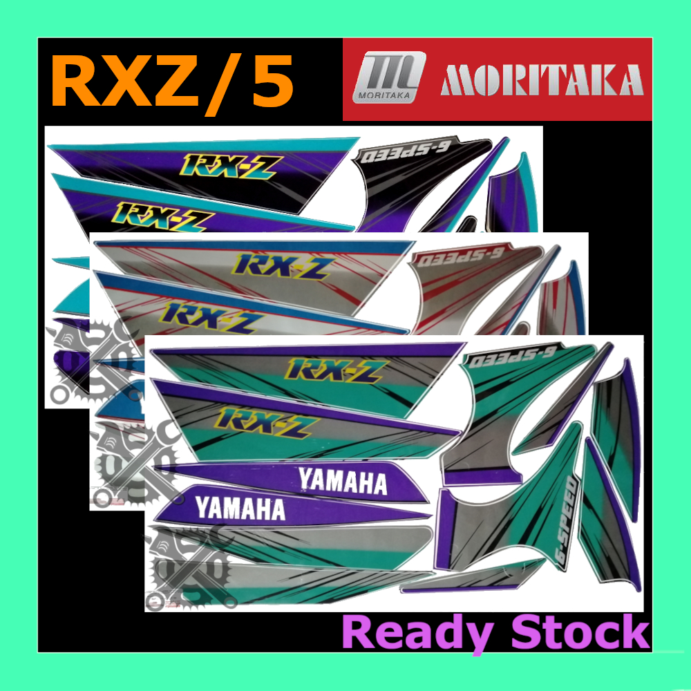 RXZ Model 5 Yamaha Sticker Body Stripe Moritaka RX-Z Strike Motor RXZ/5 ...