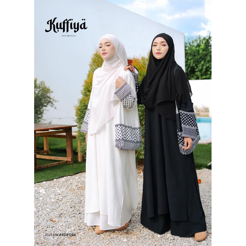 KUFFIYA SUIT BY JELITAWARDROBE | BAJU PALESTINE | SET BAJU MUSLIMAH ...