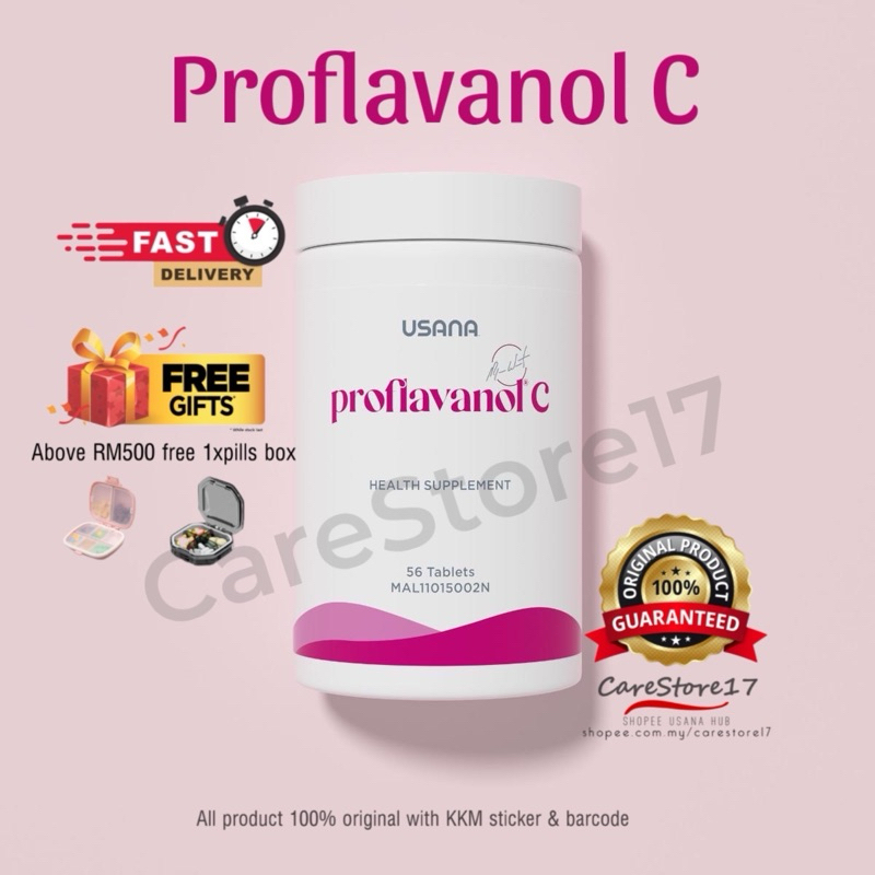 NEW Packaging ! USANA Proflavanol C100 葡萄籽精华C100 (56 Tablets) 100% ...