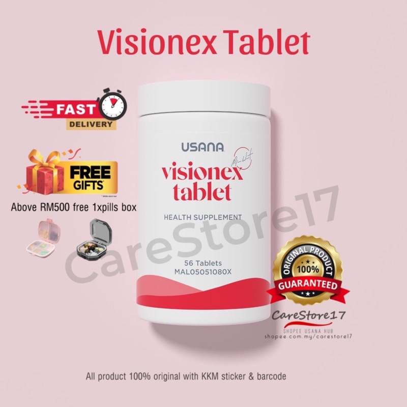 USANA Visionex Eye Supplement (56 tablets) 视力宝 EXP 01/2026 | Shopee ...