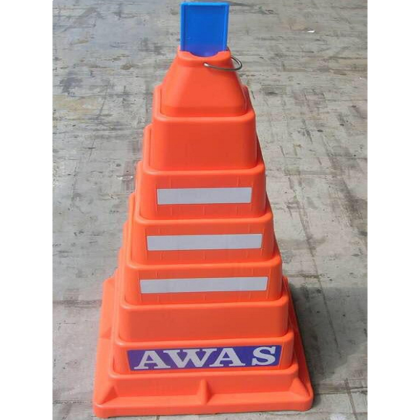 Square Safety Cone with AWAS (collapsible type) | Shopee Malaysia