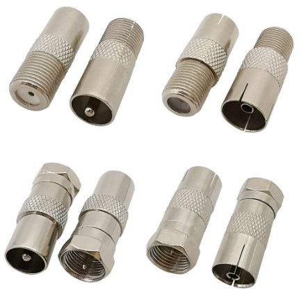 Different Types of F-Type Twist Male Female F Connector to TV RF ...
