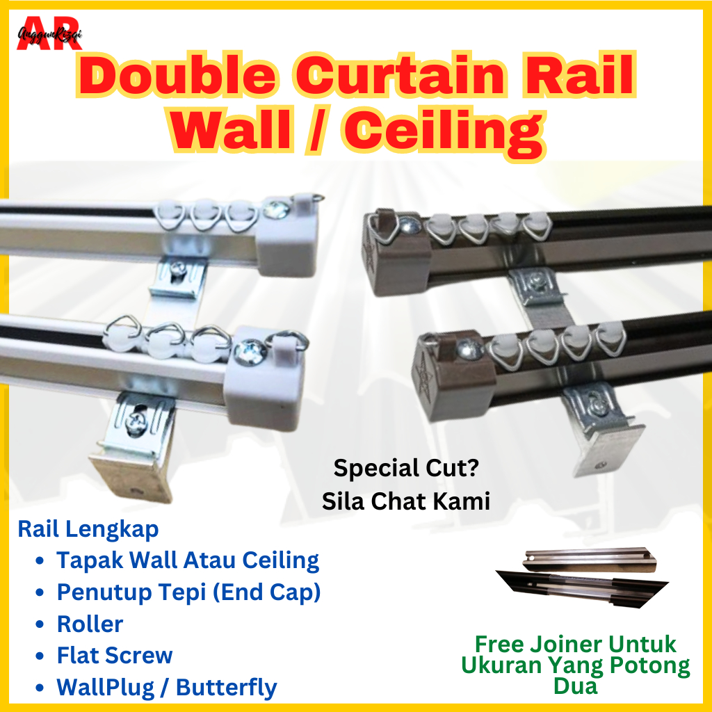 Double Rail Super DOSO - Curtain Rail - Curtain Track - Rail Langsir ...