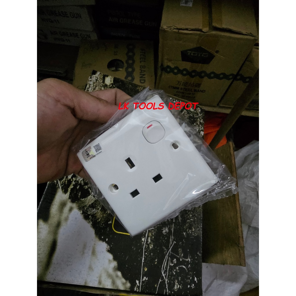 13A SINGLE / 13A DOUBLE SWITCH SOCKET / 15A SWITCH SOCKET | Shopee Malaysia