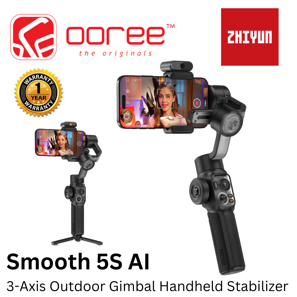 ZHIYUN SMOOTH 5S AI 3-AXIS HANDHELD GIMBAL STABILIZER WITH AI TRACKER ...