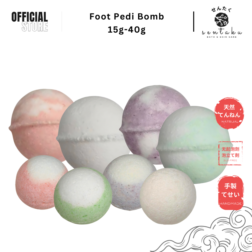 🌸SENTAKU🌸 Fizzy Foot Spa Pedi Bomb Pedicure foot ball 15g/40g 精油球 足浴球 ...