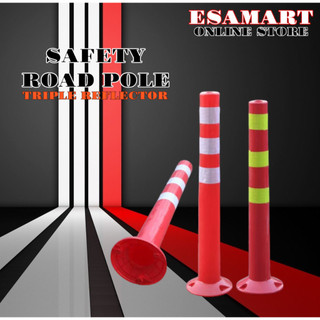 Safety Pole Traffic PVC Pole Reflective Sticker 77cm/72cm Road Pole ...