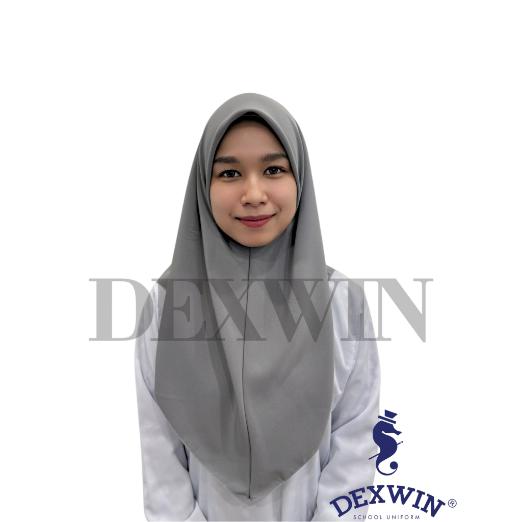 [TUDUNG SAHAJA] tudung kelabu kain licin koshibo persatuan pengakap ...