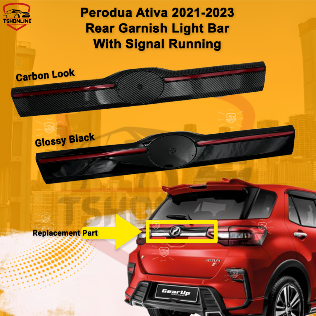 Ativa Garnish Trunk LED ATIVA Garnish DRL (21-23)Third Brake Light Boot ...